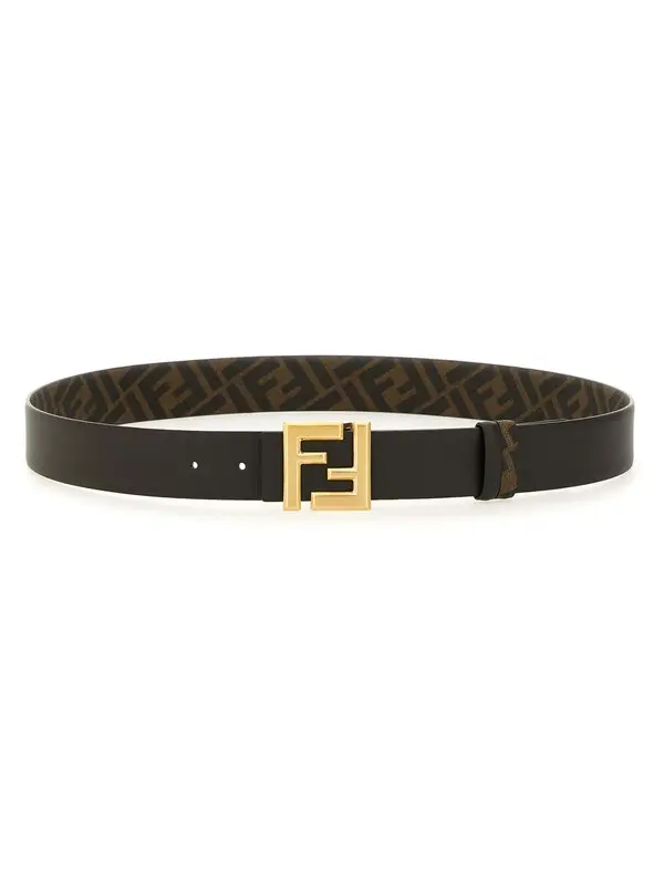 Fendi Squared Ff Belt - Brown