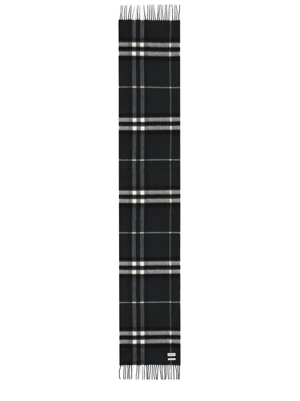 Burberry Cashmere Check Scarf - Black