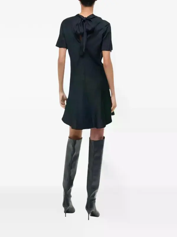 Staud Iris Cowl-Neck Mini Dress - Black | Editorialist