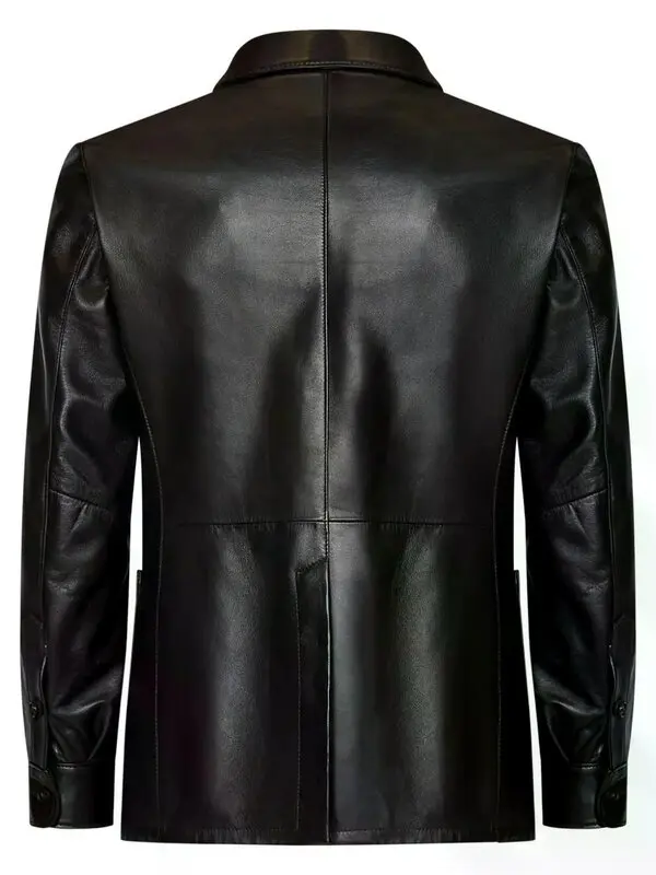 FRANZESE COLLECTION Single-breasted Leather Blazer