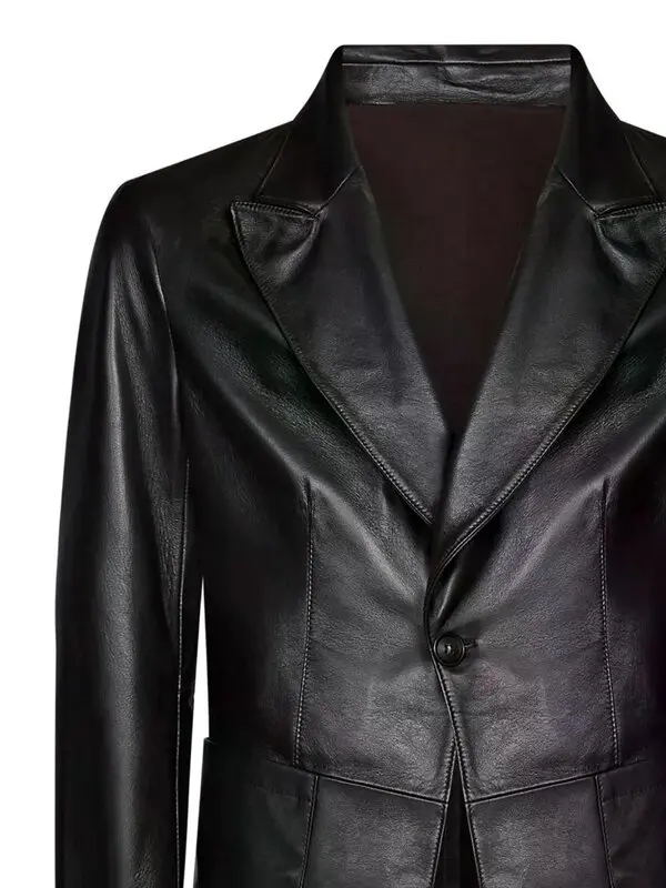FRANZESE COLLECTION Single-breasted Leather Blazer