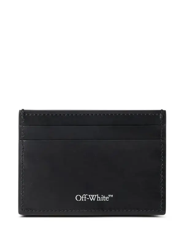 Off-White Diagonal Leather Card Holder