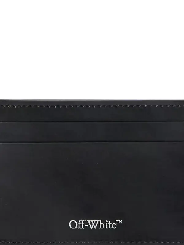 Off-White Diagonal Leather Card Holder