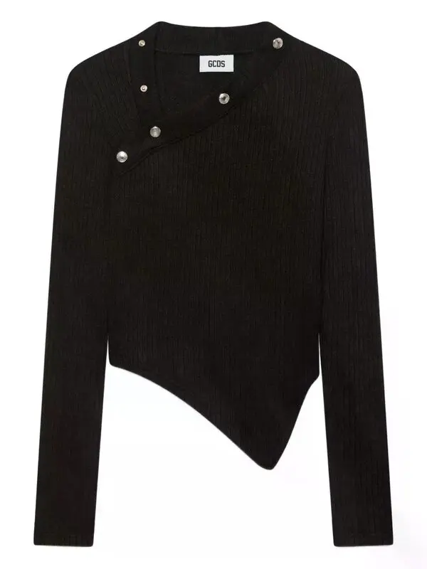Gcds Button-embellished Knit Top