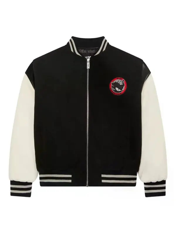 Gcds Logo-patch Bomber Jacket - Black