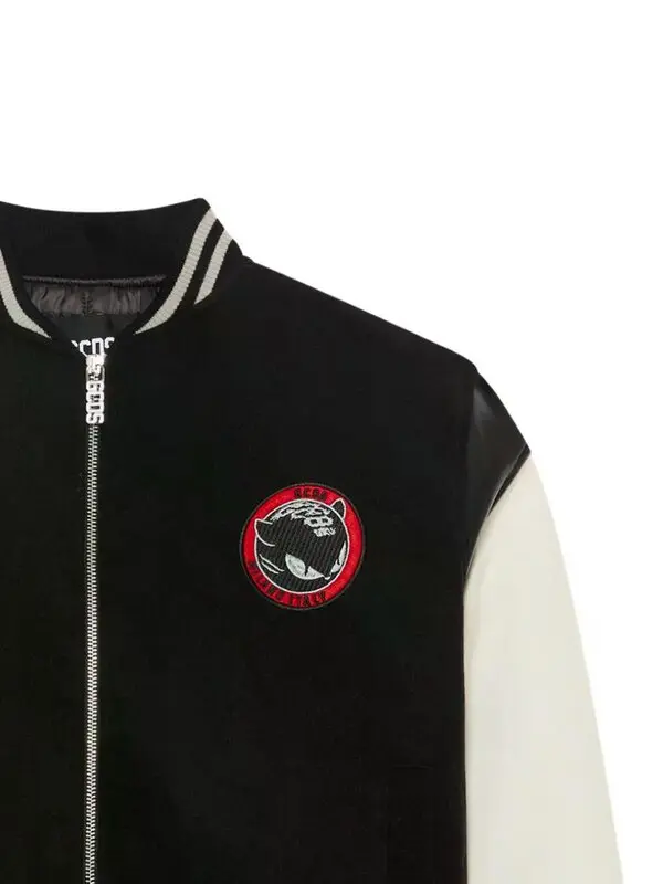 Gcds Logo-patch Bomber Jacket - Black