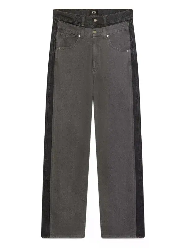 Gcds Logo-patch Jeans - Grey