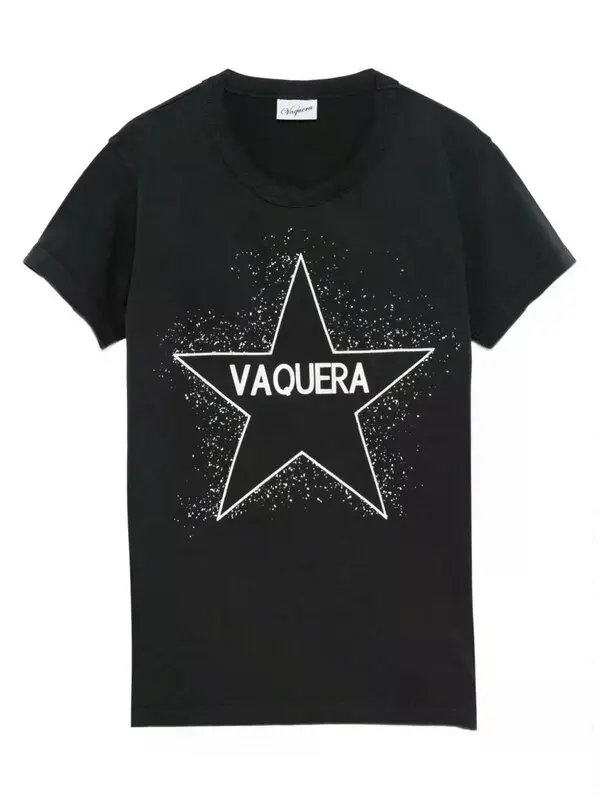 Vaquera Star-print T-shirt - Black