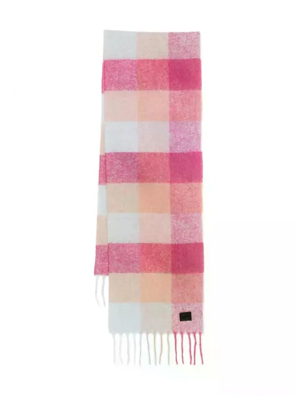 Paul Smith Checked-pattern Fringed Scarf