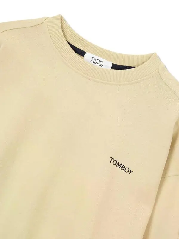 STUDIO TOMBOY Logo-embroidered Sweatshirt - Neutrals