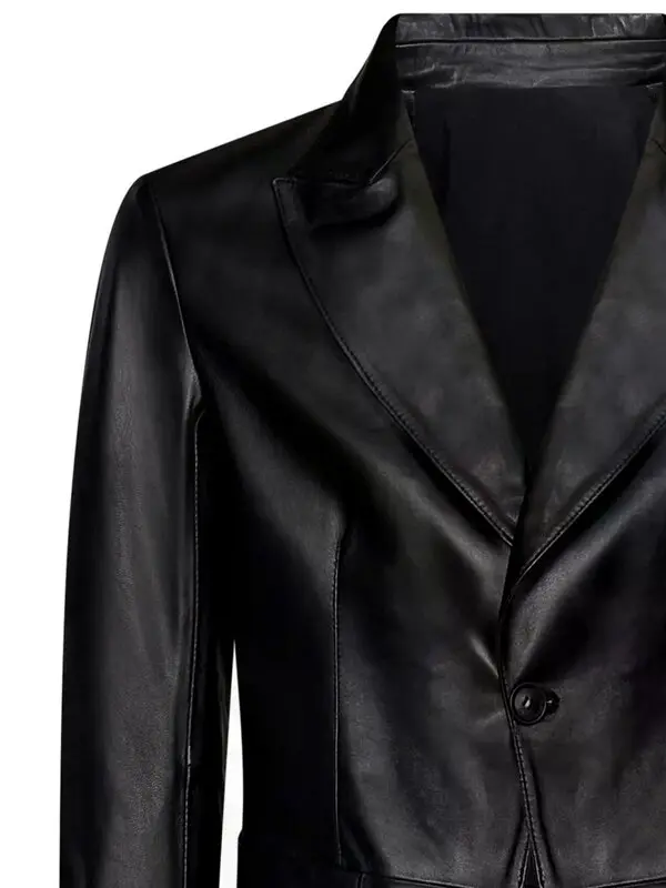 FRANZESE COLLECTION Single-breasted Leather Blazer