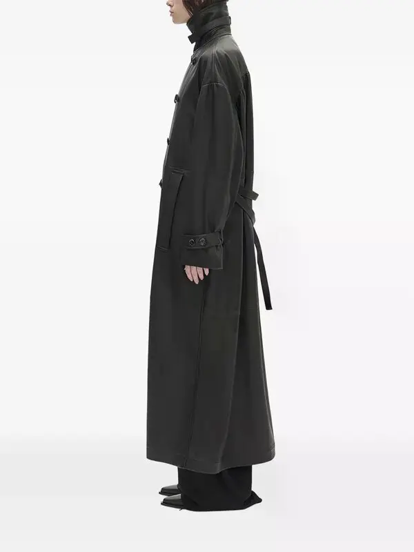 ANN DEMEULEMEESTER Double-breasted Leather Coat