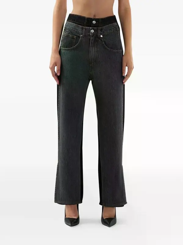 Gcds Logo Patch Jeans - Grey