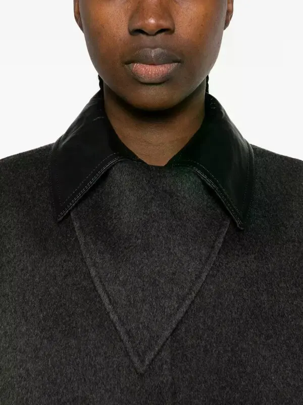 Nanushka Wool Jacket With Contrast Collar - Grey