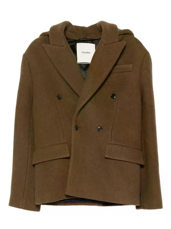 Nanushka Double-breasted Coat - Brown