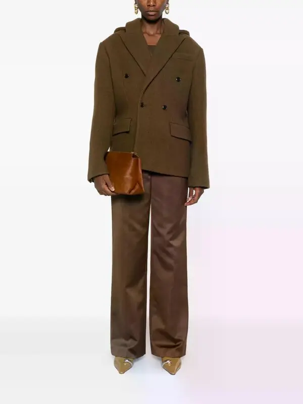 Nanushka Double-breasted Coat - Brown