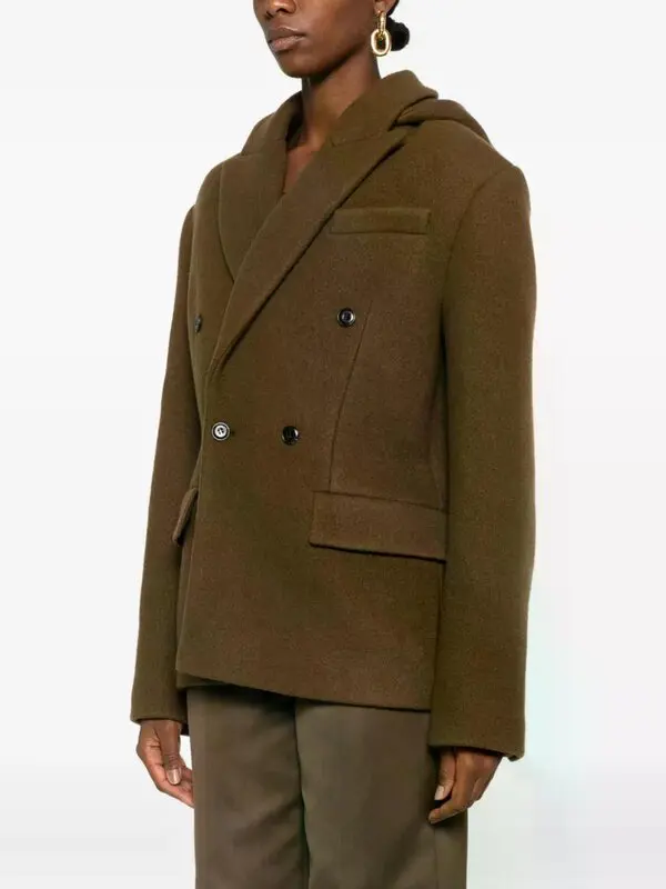 Nanushka Double-breasted Coat - Brown