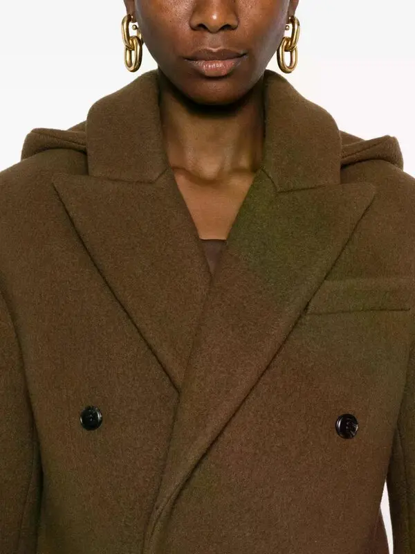 Nanushka Double-breasted Coat - Brown