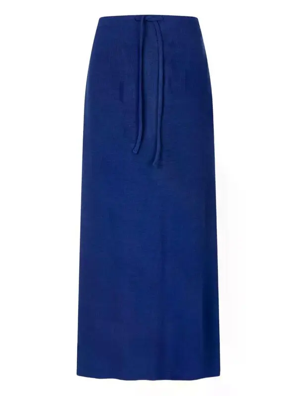 STUDIO TOMBOY Back-slit Long Skirt - Blue