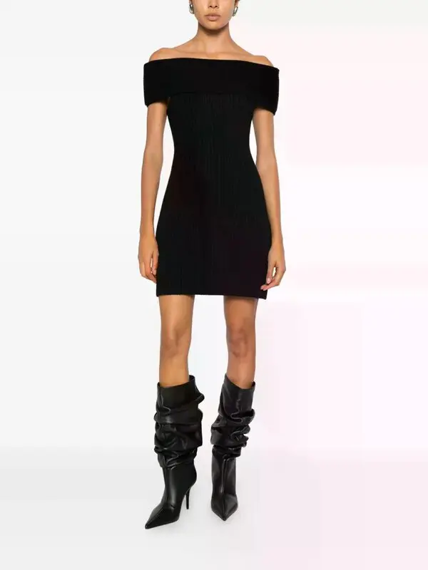 Givenchy Off-shoulder Ribbed Knit Dress