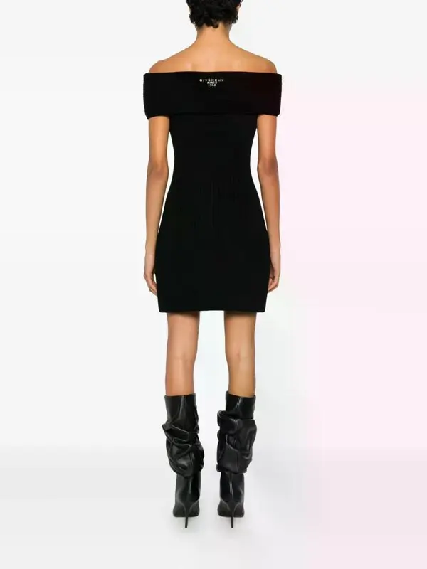 Givenchy Off-shoulder Ribbed Knit Dress