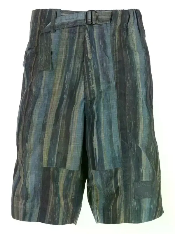 Paul Smith Striped Belted Shorts