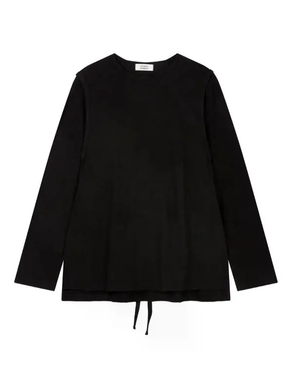STUDIO TOMBOY Layered Wrap-design Long-sleeve T-shirt