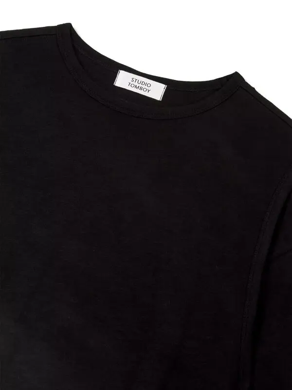 STUDIO TOMBOY Layered Wrap-design Long-sleeve T-shirt