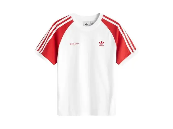 Adidas X Sporty & Rich Two Tone Tee Shirt