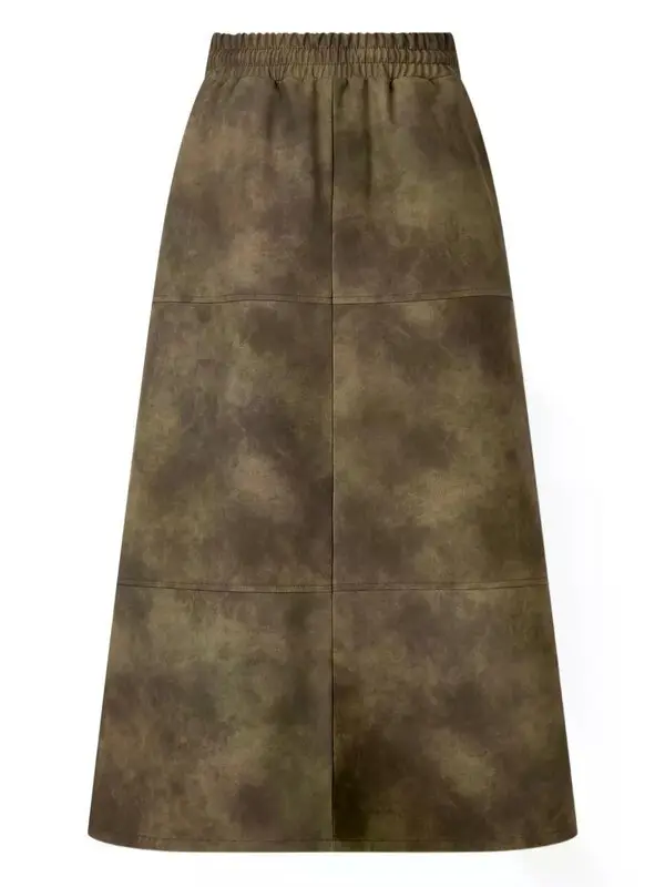 STUDIO TOMBOY Suede Panelled A-line Skirt