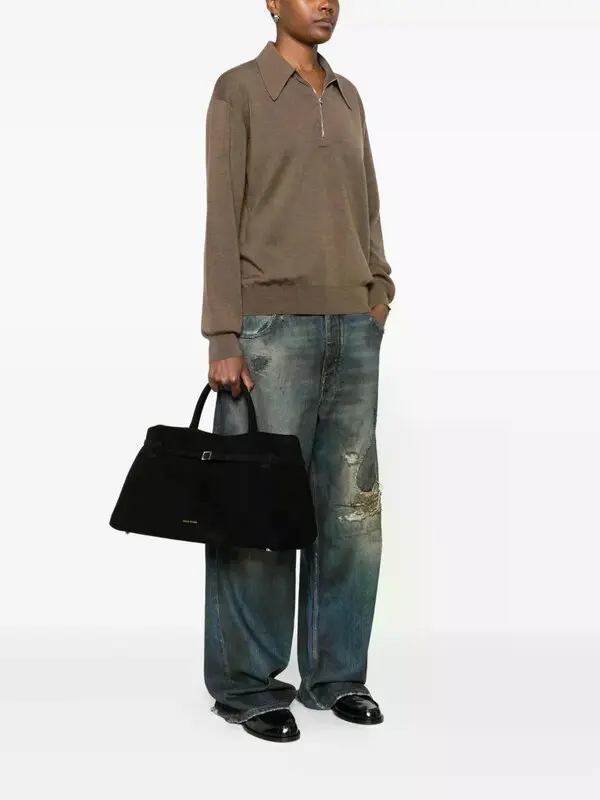 Manu Atelier Le Cambon 35 Suede Tote Bag