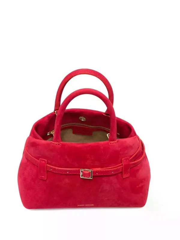 Manu Atelier Le Cambon Suede Tote Bag - Red
