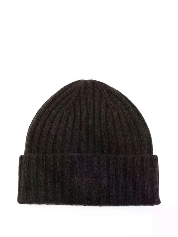 MC2 SAINT BARTH Wengen Embroidered Cashmere Beanie - Brown