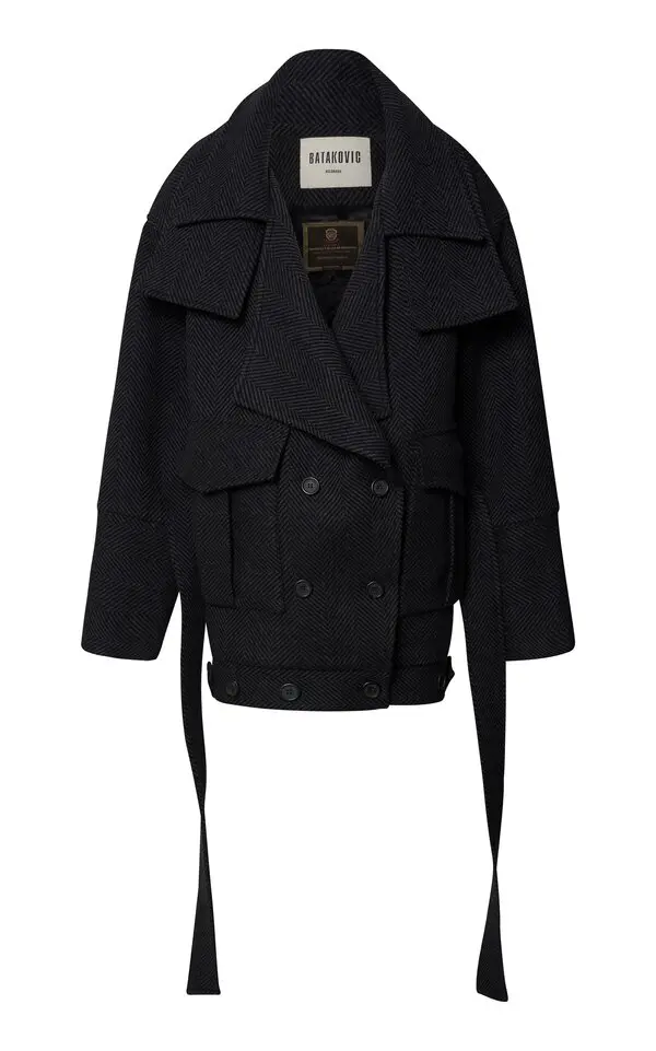 BATAKOVIC Oversized Wool-cashmere Coat - Dark Grey