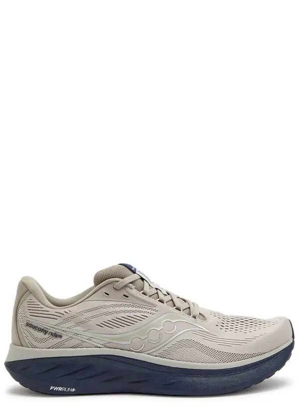 Saucony Ride 18 Panelled Mesh-knit Sneakers - Grey