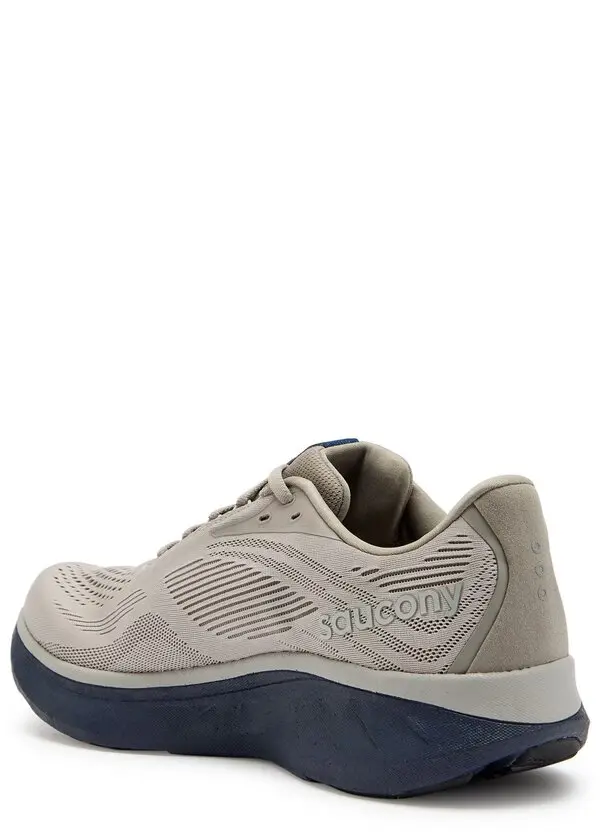 Saucony Ride 18 Panelled Mesh-knit Sneakers - Grey