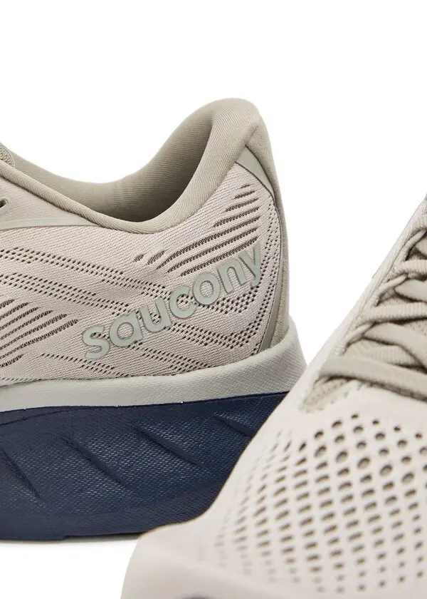 Saucony Ride 18 Panelled Mesh-knit Sneakers - Grey