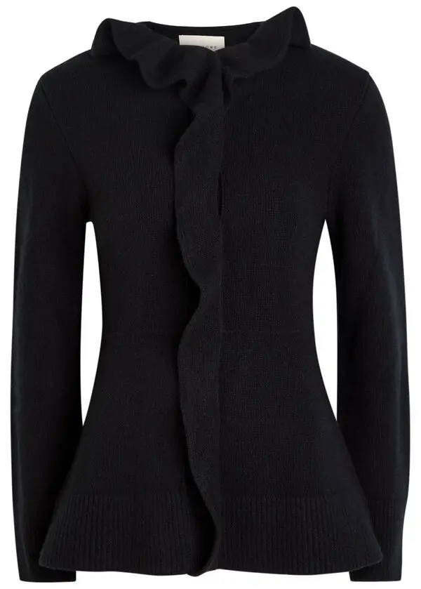 LIBEROWE Ruffled Wool Cardigan