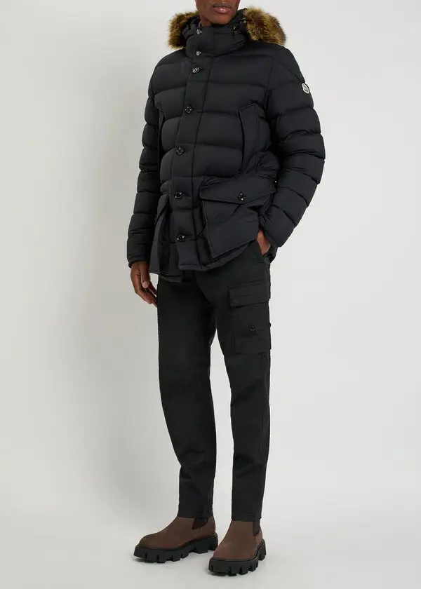 Moncler Clunye Faux Fur-trimmed Nylon Jacket - Black