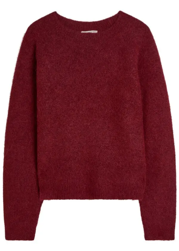 Vince Brushed Alpaca-blend Jumper - Red