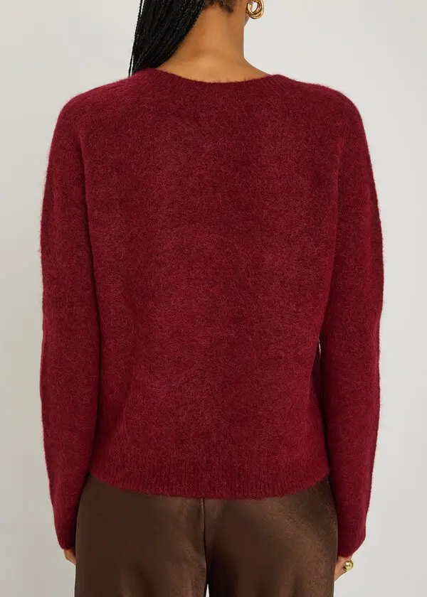 Vince Brushed Alpaca-blend Jumper - Red