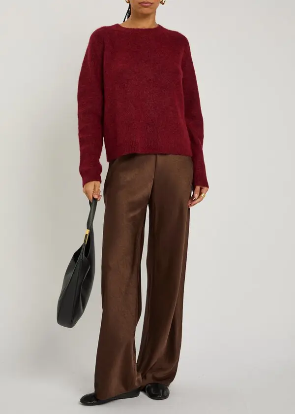 Vince Brushed Alpaca-blend Jumper - Red
