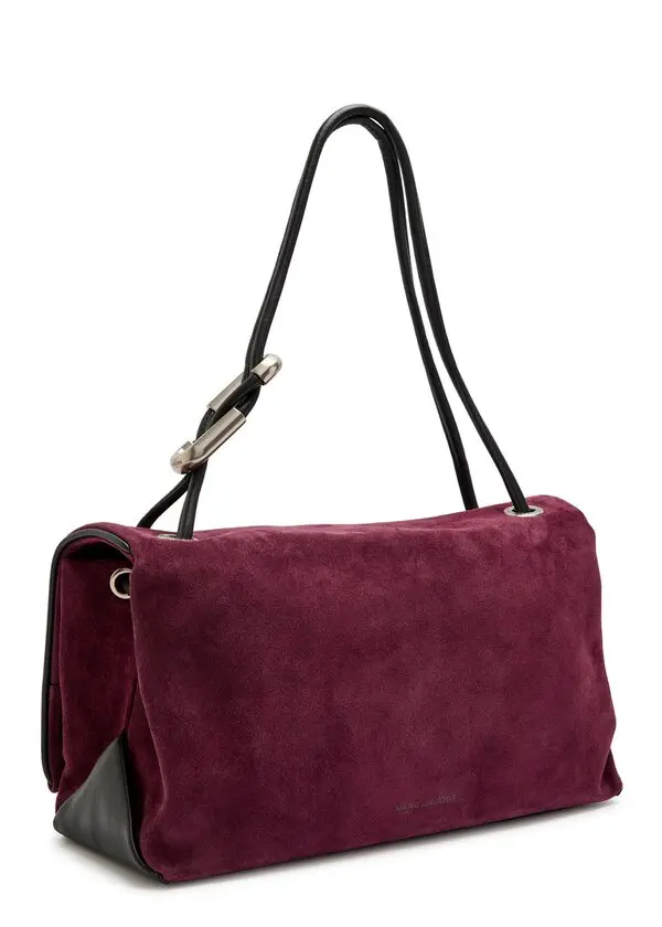 Marc Jacobs Large Dual Suede Shoulder Bag - Plum