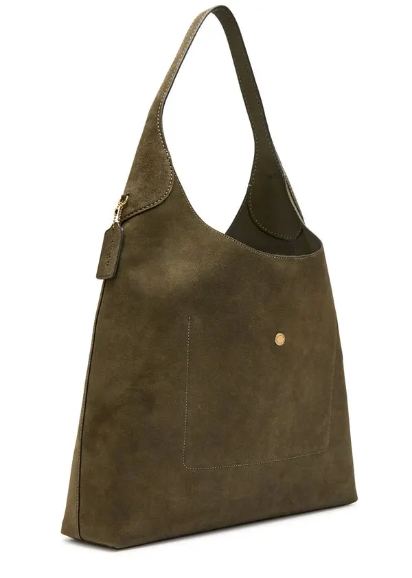 COACH Suede Shoulder Bag - Olive