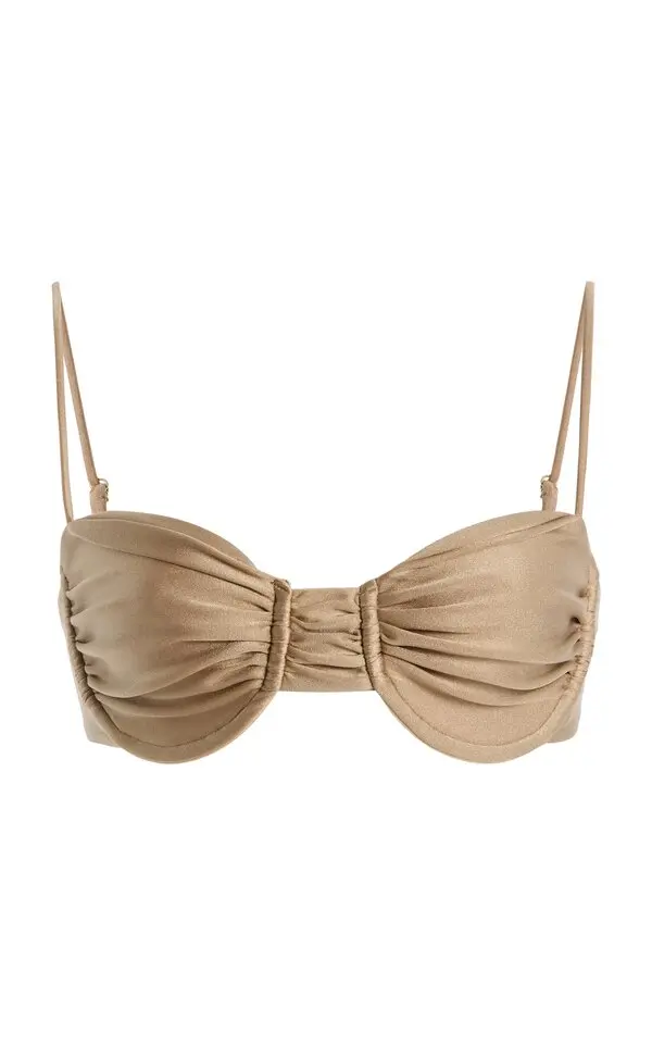 Jade Swim Mia Bikini Top - Taupe