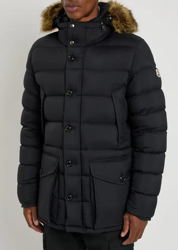 Moncler Clunye Faux Fur-trimmed Nylon Jacket - Black