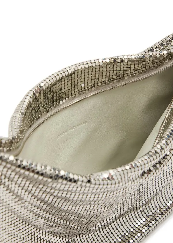 Rabanne Fringed Chainmail Shoulder Bag - Silver