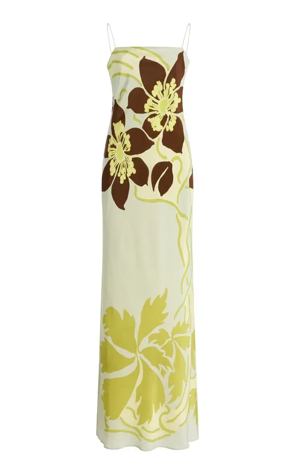 SIR. Amaia Floral Silk Maxi Slip Dress - Multi