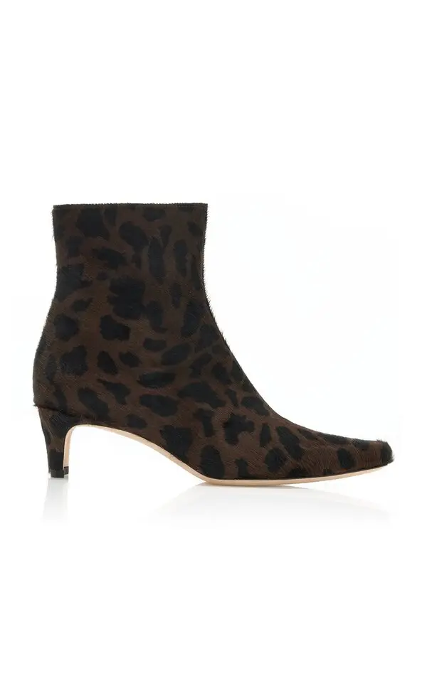Staud Wally Leopard-print Ankle Boots - Animal