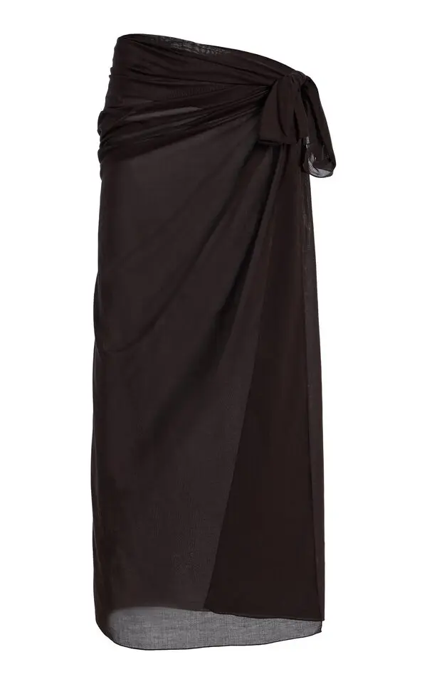 Eterne Esme Cotton Maxi Sarong - Brown
